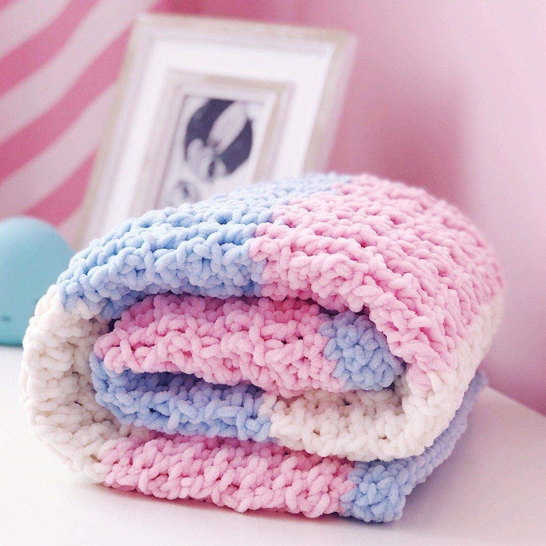 Yarn Art Dolce Yarn 100% MicroPolyester Velvet Blanket Amigurumi Super Bulky :6 Baby Chenille Yarn (1 Skein, 751)