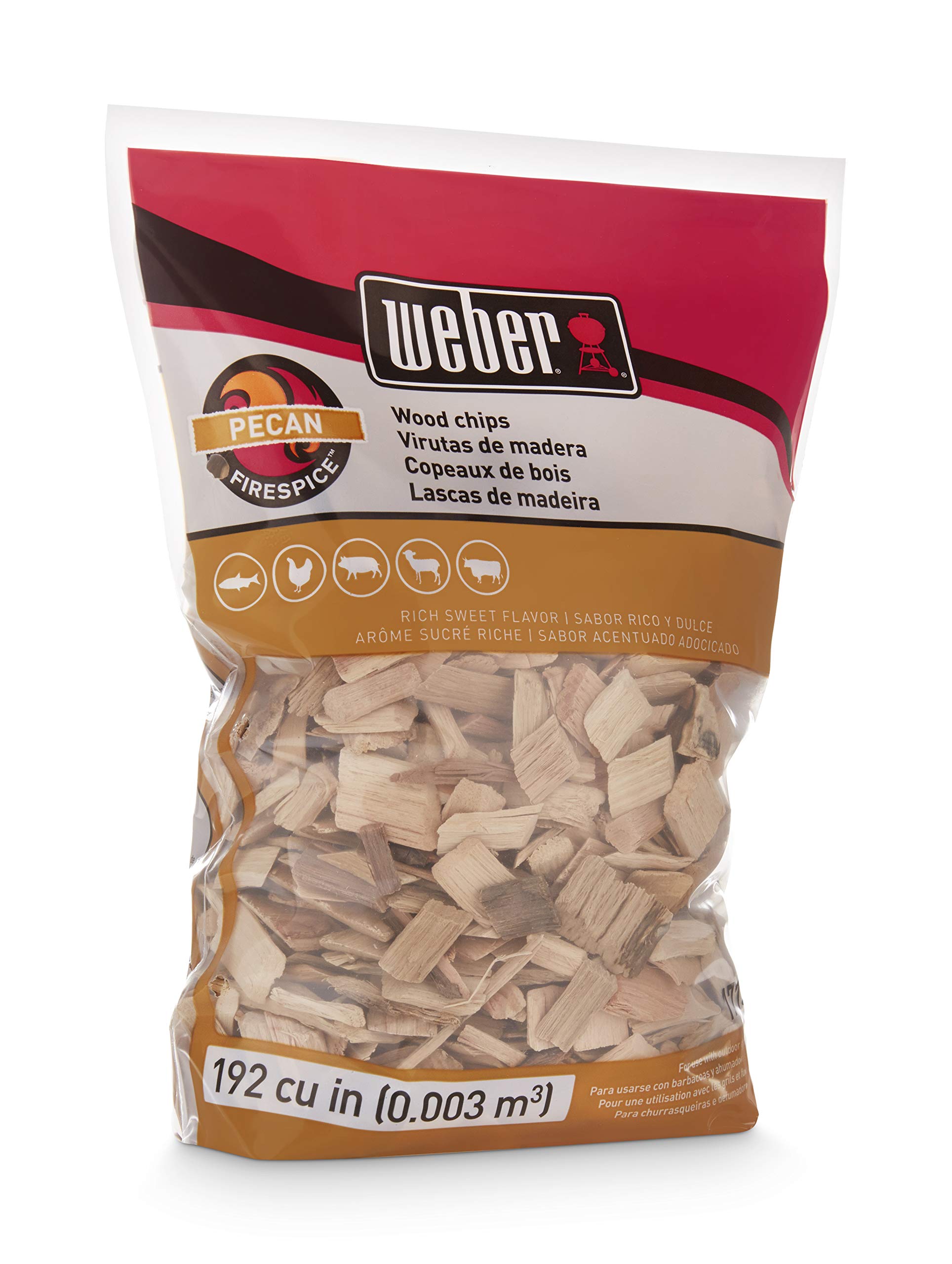 Weber Pecan Wood Chips, for Grilling and Smoking, 2 lb.