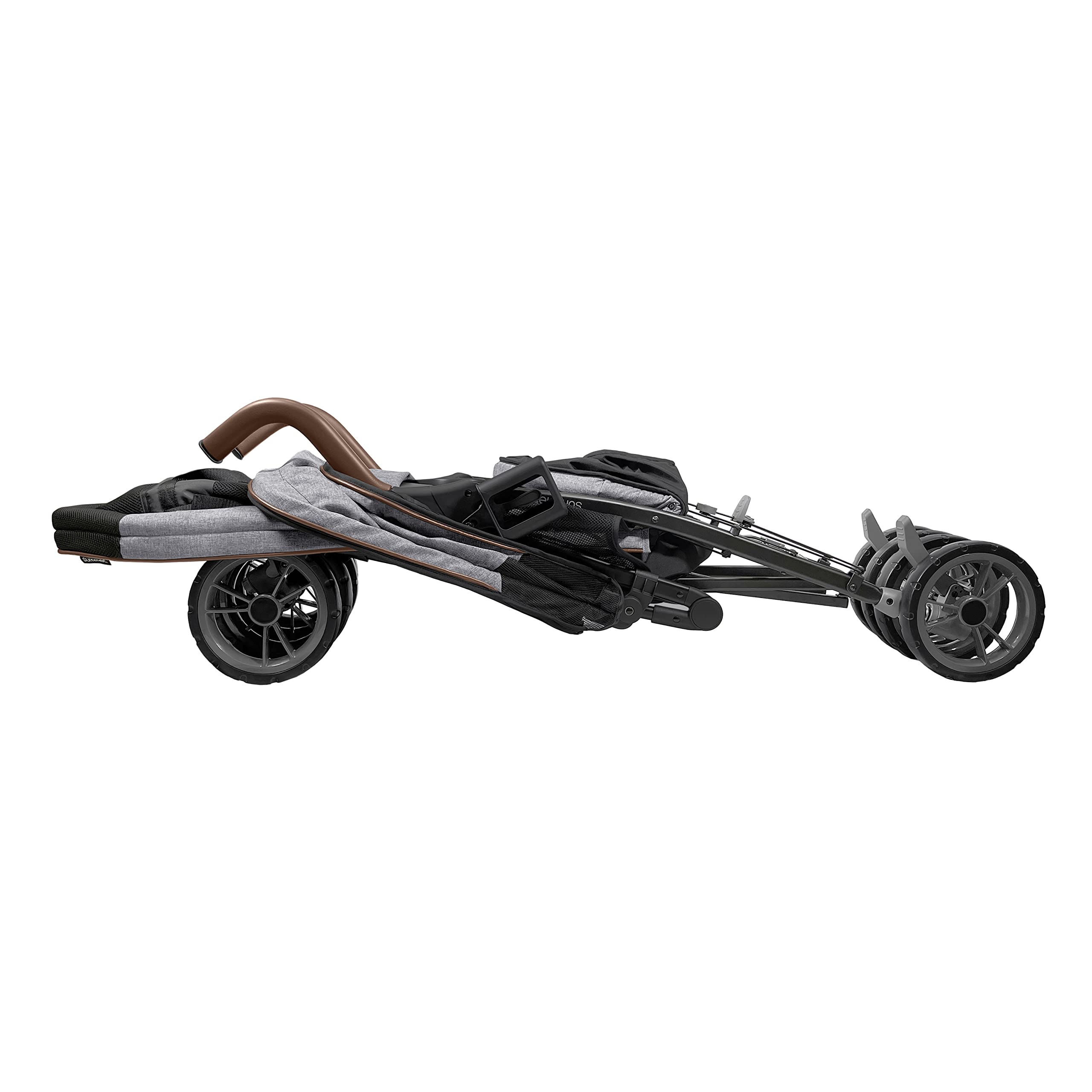 Summer Infant 3Dlite Wagon Convenience Lightweight Stroller for Infants, Accommodates up to 50 Pounds and Holds 2 Children, Black/Gray