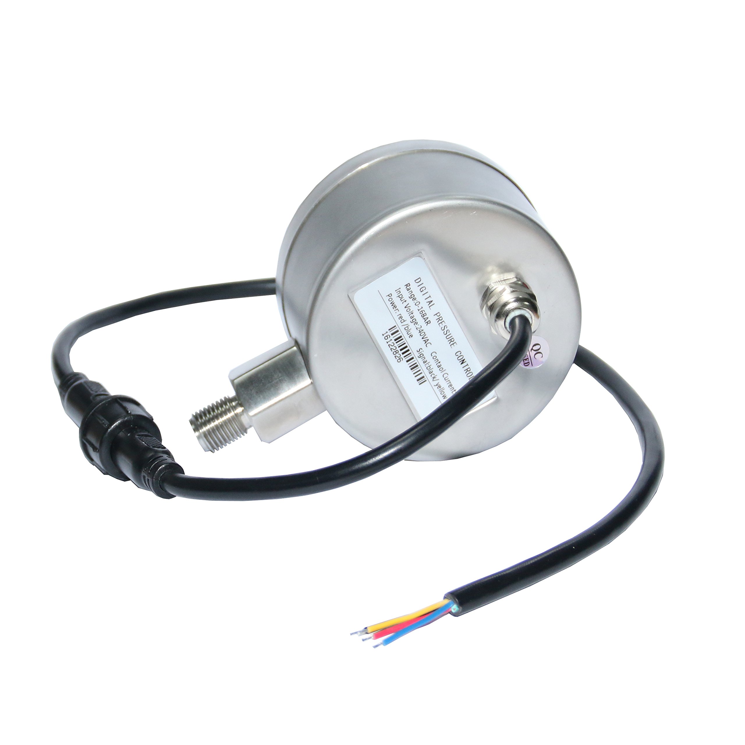 XZT 230PSI 24VDC Digital Pressure Gauge,Pressure Switch Controller,Pressure Sensor with NPT1/4 inch Connector for Water Pump Air Compressor