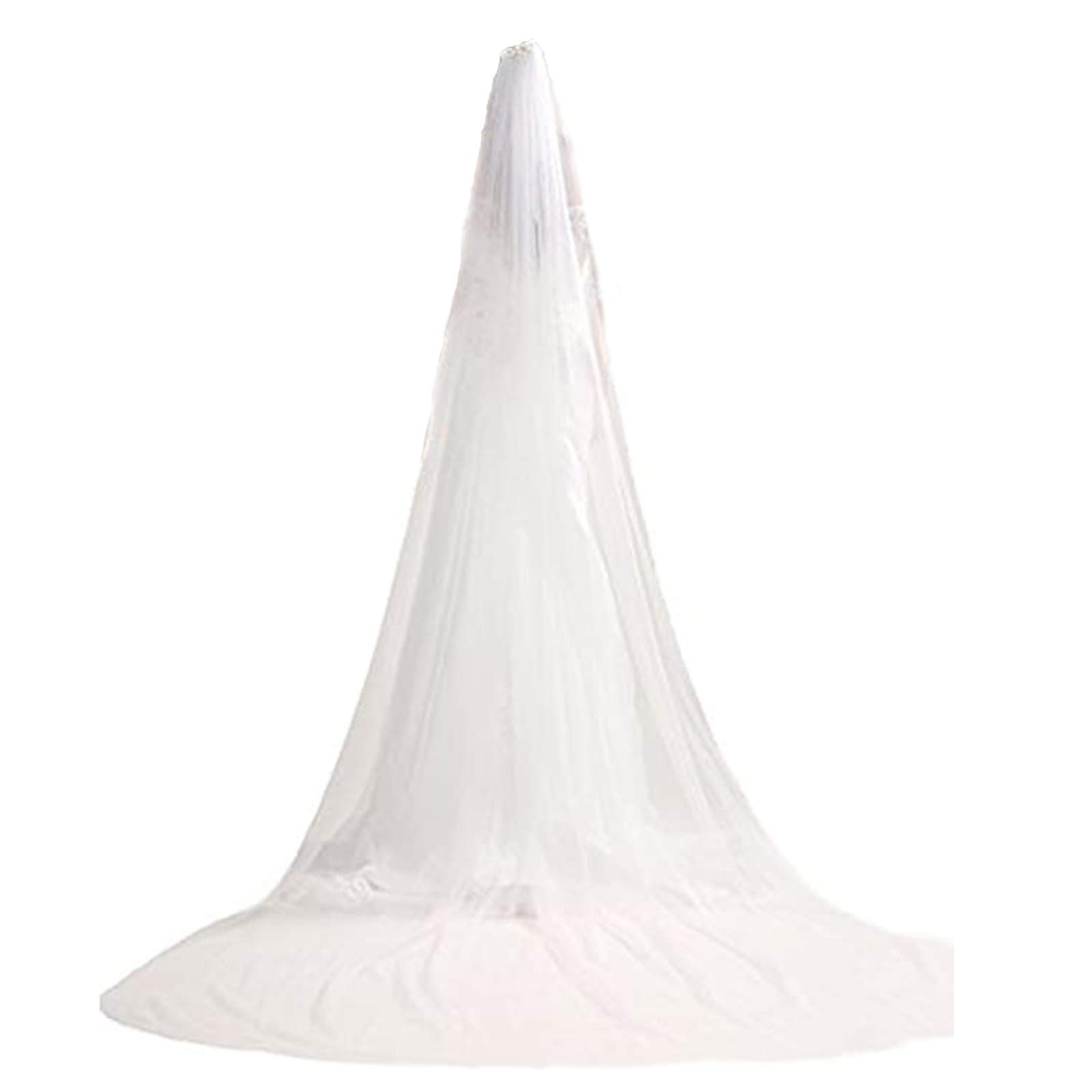 Yean Wedding Veil Bridal Cathedral Veil Chapel Veil with Comb (118 inches, One Tiers Veil) (Ivory, 118'' Width) (Ivory, 118'' Width)
