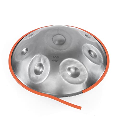 X8 Drums Pro Handpan D Kurd Stainless Steel w/Bag, D3/A3, Bb3, C4, D4, E4, F4, G4, A4, 23 inches, Silver (X8HPDK)