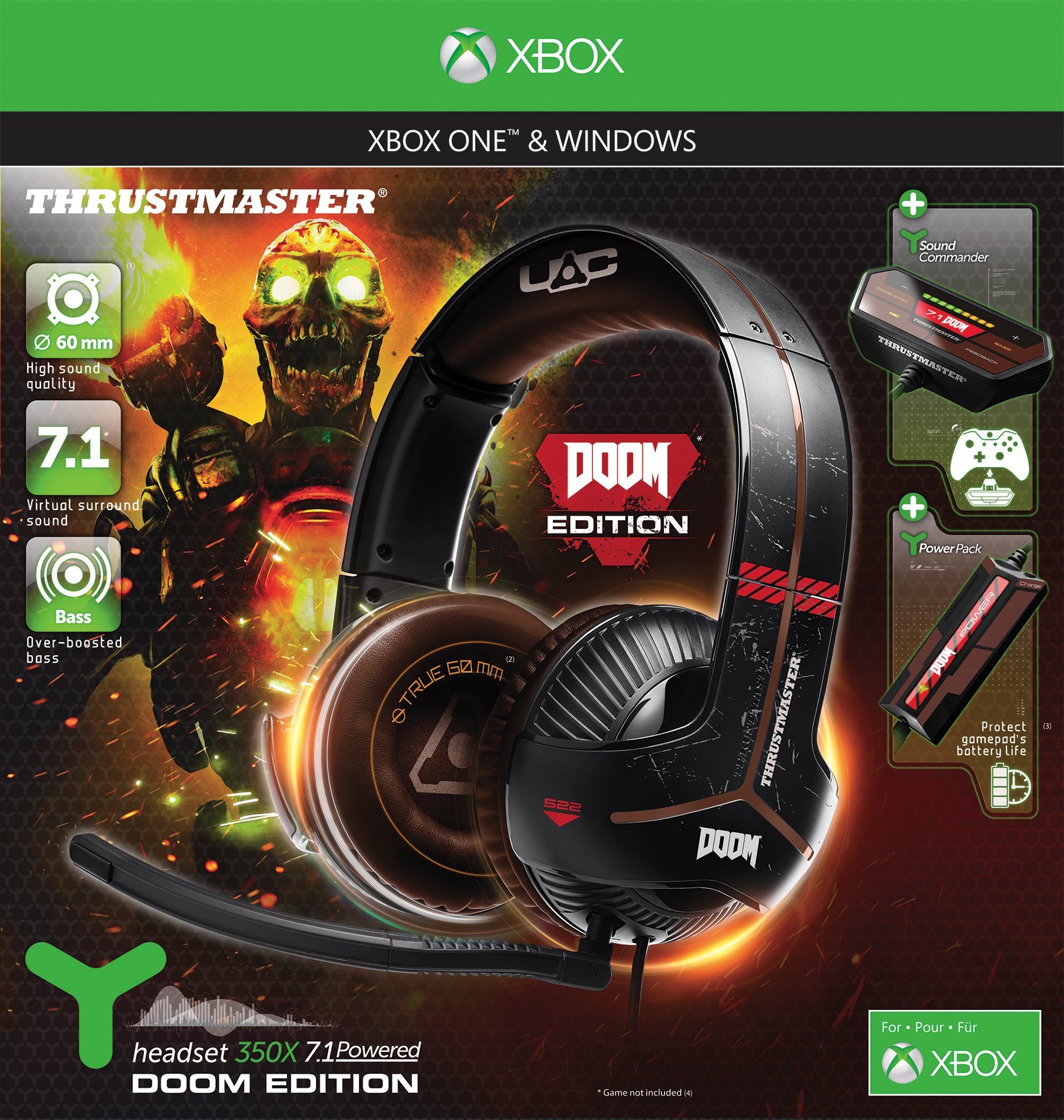 Thrustmaster Y-350X 7.1 Powered Doom Edition Gaming Headset (Xbox One/PC DVD)