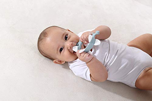 Smily Mia Norman The Dinosaur - Chimney Red, Soft & Durable Silicone Teether Toy/Gum Massager/Teething Bracelet for 3M+ Babies.