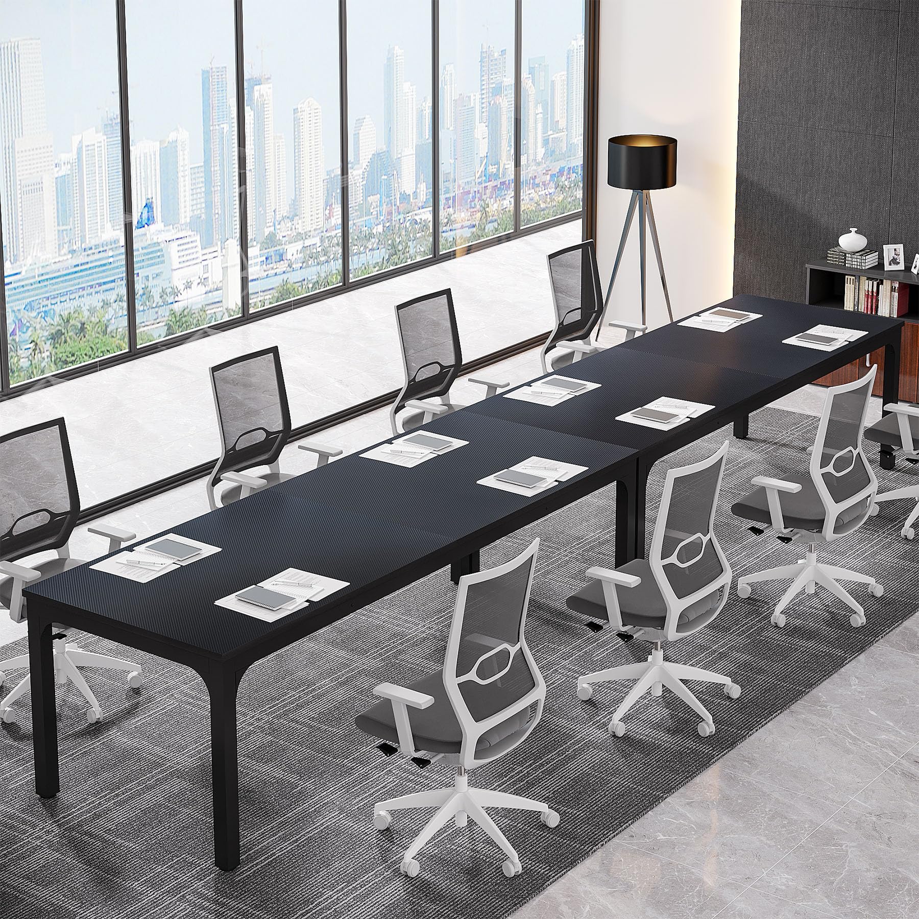 Tribesigns 6.5FT Conference Table, 78.7 Inche Rectangle Meeting Seminar Table, Large Business Tables for 6-8 People (Only Table)
