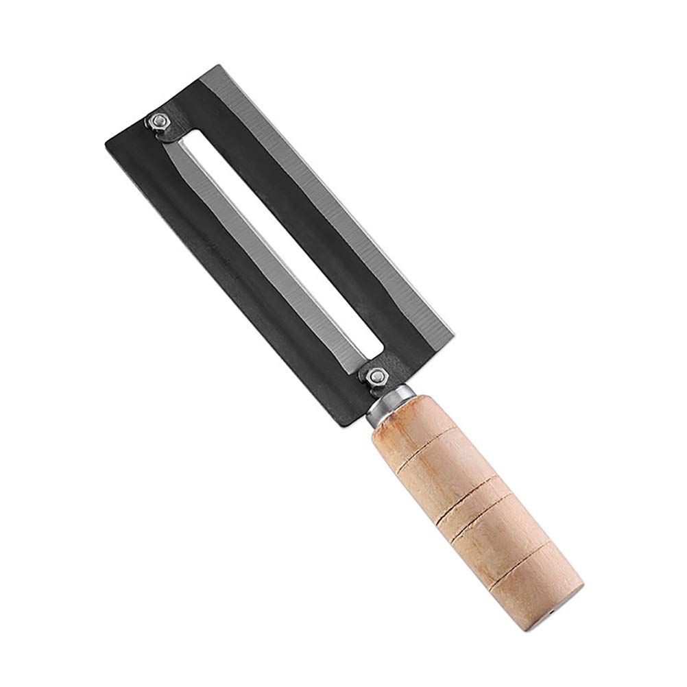 Sugar Cane Peeler Knife, Sugarcane Peeling Kinfe Stainless Steel Paring Potato peelers Peeler Carbon Steel Sugar Cane Peeling Cutter with Wooden Handle (As Shown)