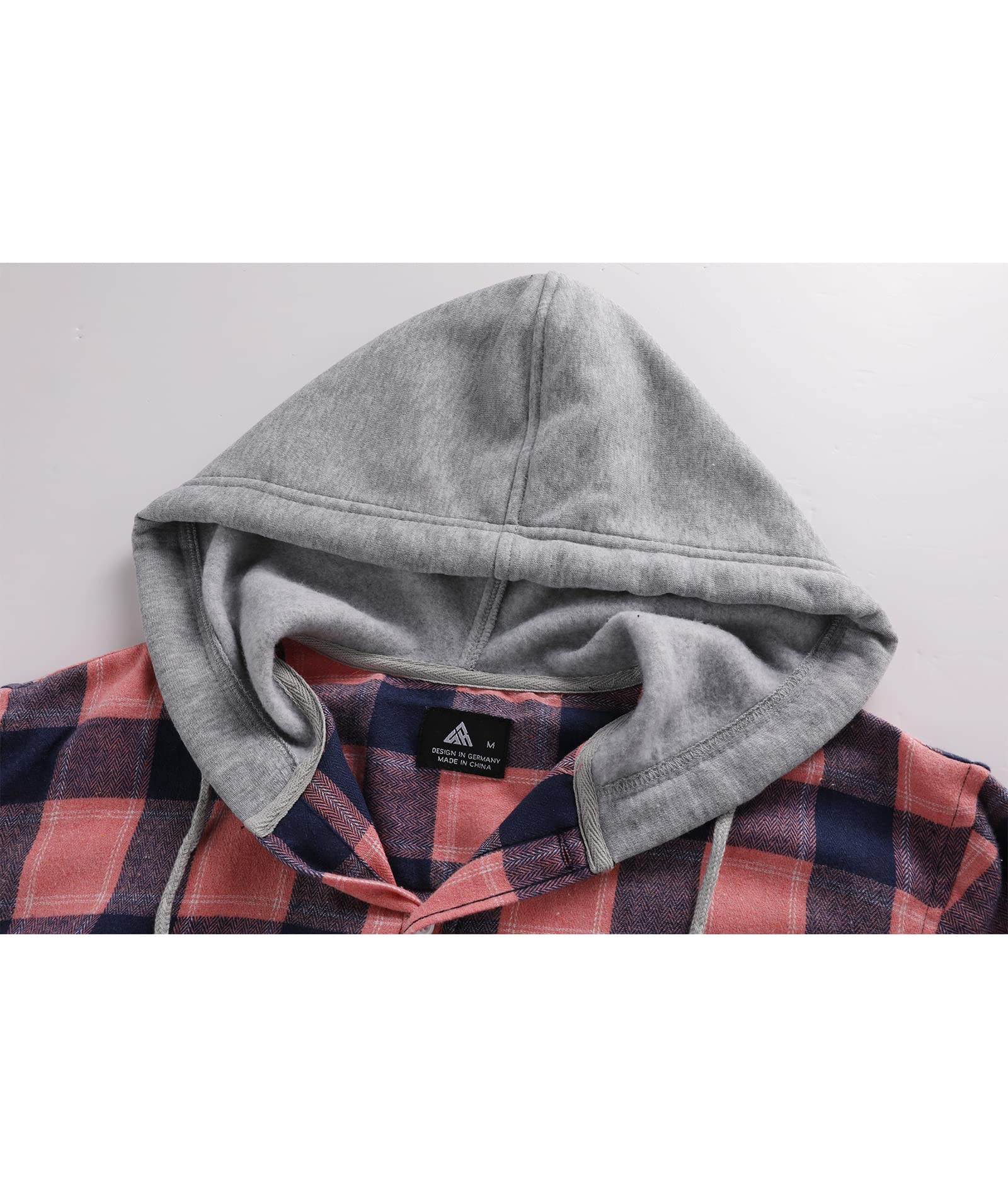 SCODI Mens Flannel Plaid Shirt Casual Button Down Shirt Regular Fit Long Sleeve Shirts Pin X-Large Pink