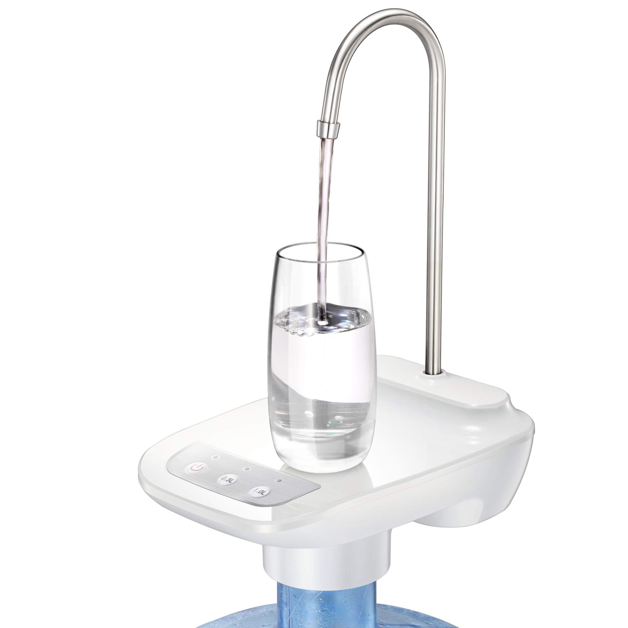 Water Pump for 5 Gallon Jug, COJITO Water Bottle Dispenser Electric Water Pump Automatic Water Bottle Pump Dispenser for 5 Gallon Bottle(White)