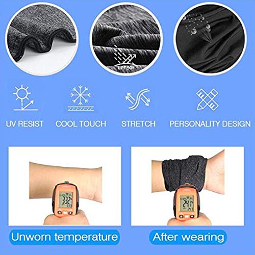 YAN XUAN 1PCS Ear Loops Neck Gaiter Balaclava Bandana Headwear,Ice Silk Cooling Face Scarf for Dust Outdoors Black