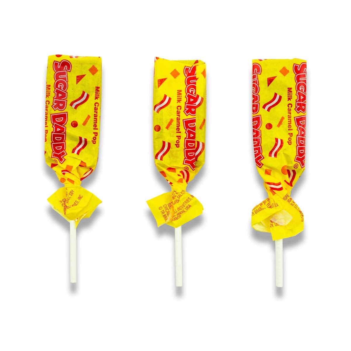 Sugar Daddies Milk Caramel Pops, 48-Count 0.47 oz. Pops β Long Lasting Caramel Lollipops with Pop-Up Display Box for Office, Classroom, Holidays (1.39 lb.)