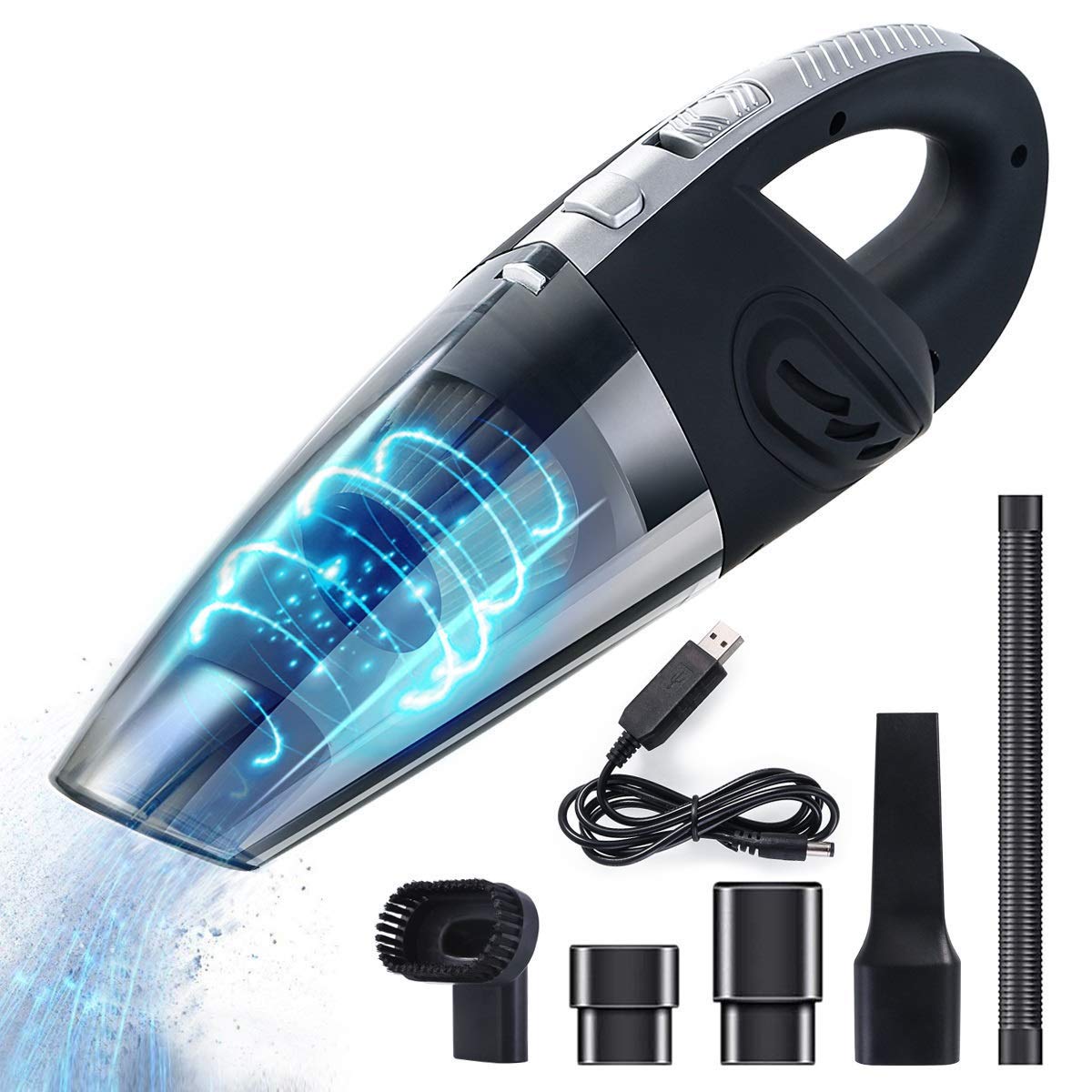 Yesbaby Handheld Vacuum Cleaner,Portable Rechargeable Powerful Wet Dry Dual-use Cordless Vacuum Hand Held Hoovers Cleaner for Home and Car Cleaning