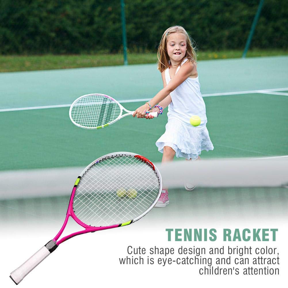 Tennis Racket TOPINCN Super Junior Tennis Training Racquet for Kids Beginners Training Practice - 1 Carrying Bag Included(Rose Red)
