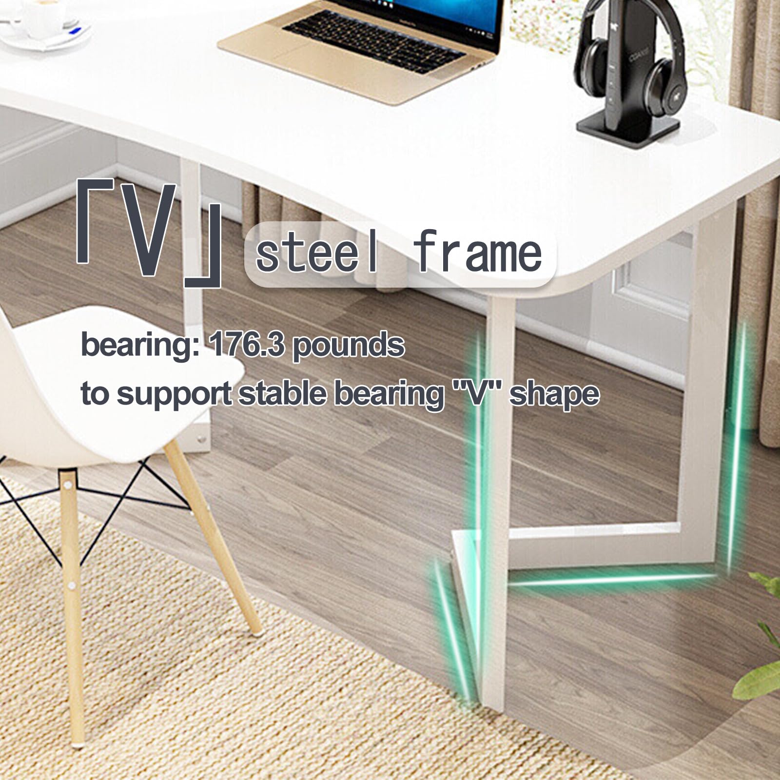 XUEGW Computer Desk Home Office Desk Writing Desks Study Table Modern