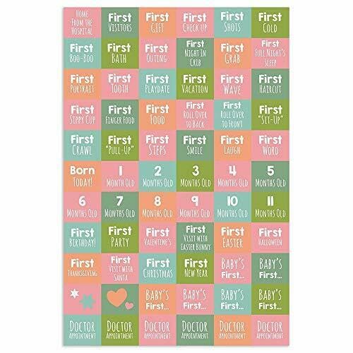 TF Publishing - Baby’s First Year Floral Open-Dated Keepsake Wall Calendar - DIY Personalize & Customize - Floral Design - Start with Any Month - Record Milestones - Stickers Included - 12 x 12”