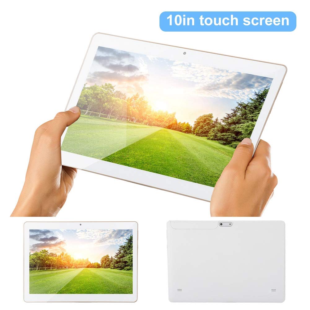 Yoidesu MY-KT6582 10-inch HD Android Tablet 1GB RAM 16GB ROM Support 128GB Expand Dual Camera Quad-Core Processor 3G WiFi Bluetooth GPS (White)