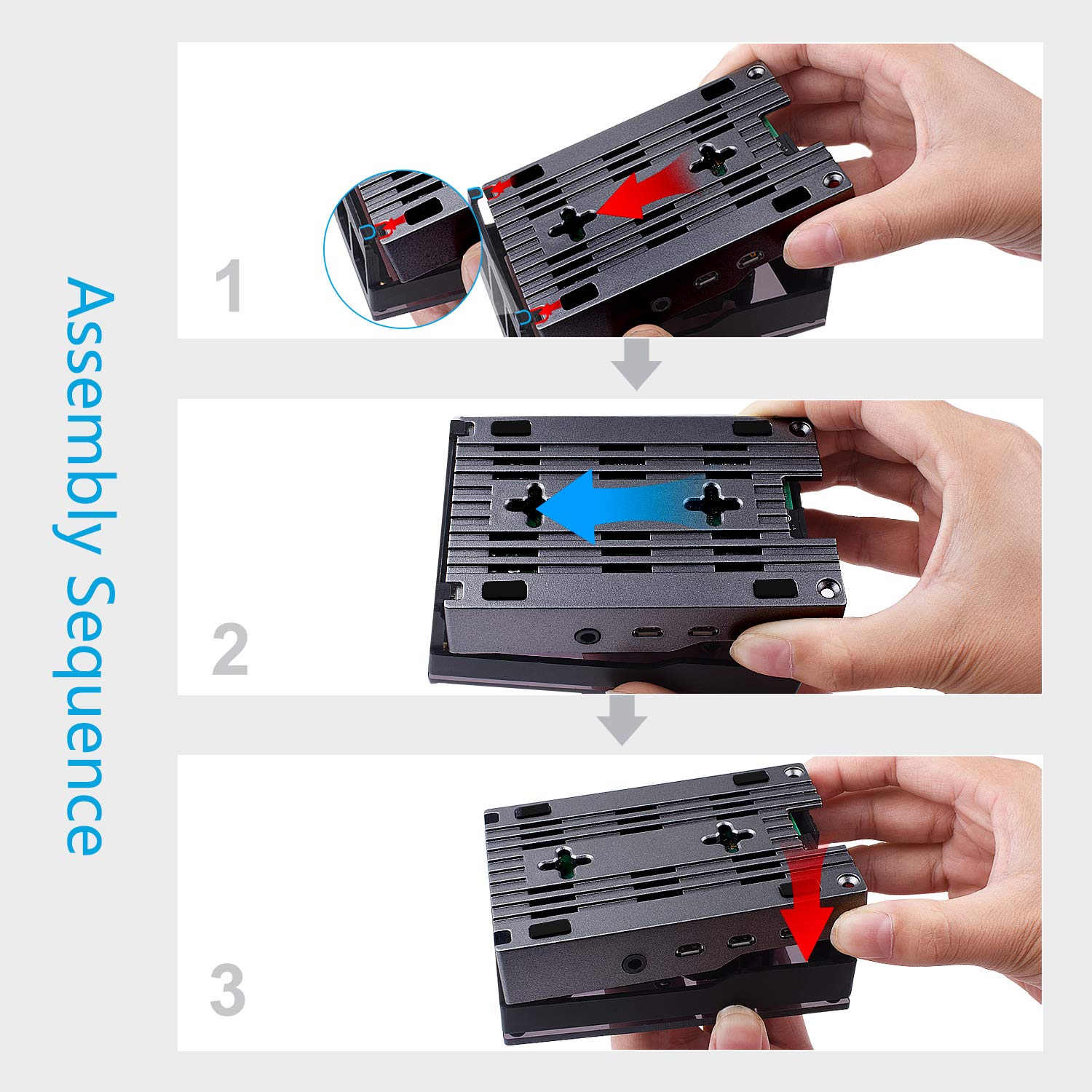 Smraza Case for Raspberry Pi 4, Acrylic Case for Raspberry Pi 4B with Cooling Fan 35mm, 4pcs Heatsinks, 5V 3A Power Supply for Raspberry Pi 4 Model B, RPI 4 8GB/4GB/2GB(The Board Not Included)