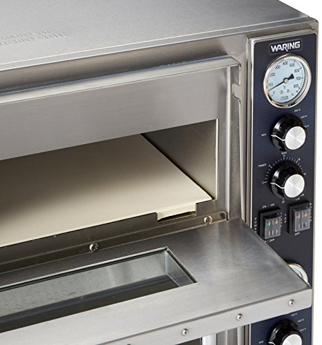Waring WPO750 Double-Deck Pizza Oven (Dual Door), Silver