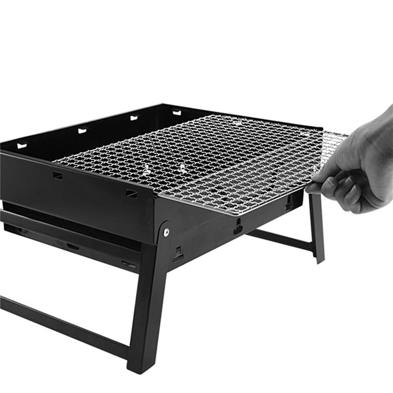TBMAKE Grills Thicken Foldable Portable BBQ Grill Patio Barbecue Grill Stove Outdoor Camping Picnic Barbecue Compact Charcoal Barbecue BBQ