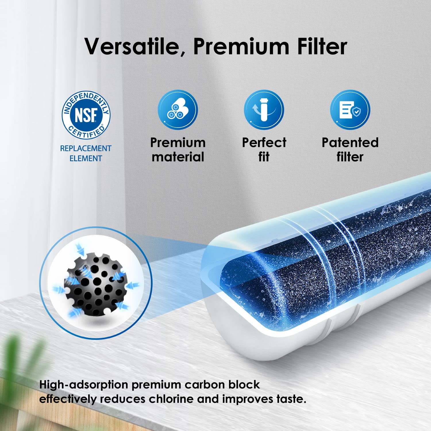Waterdrop Plus UKF8001 NSF 401, 53 Certified Refrigerator Water Filter, ๐๐๐๐ฎ๐๐ ๐๐
๐๐, Replacement for Whirlpoolยฎ Everydropยฎ Filter 4, EDR4RXD1, Maytag UKF8001AXX, 3 Filters (Package May Vary)