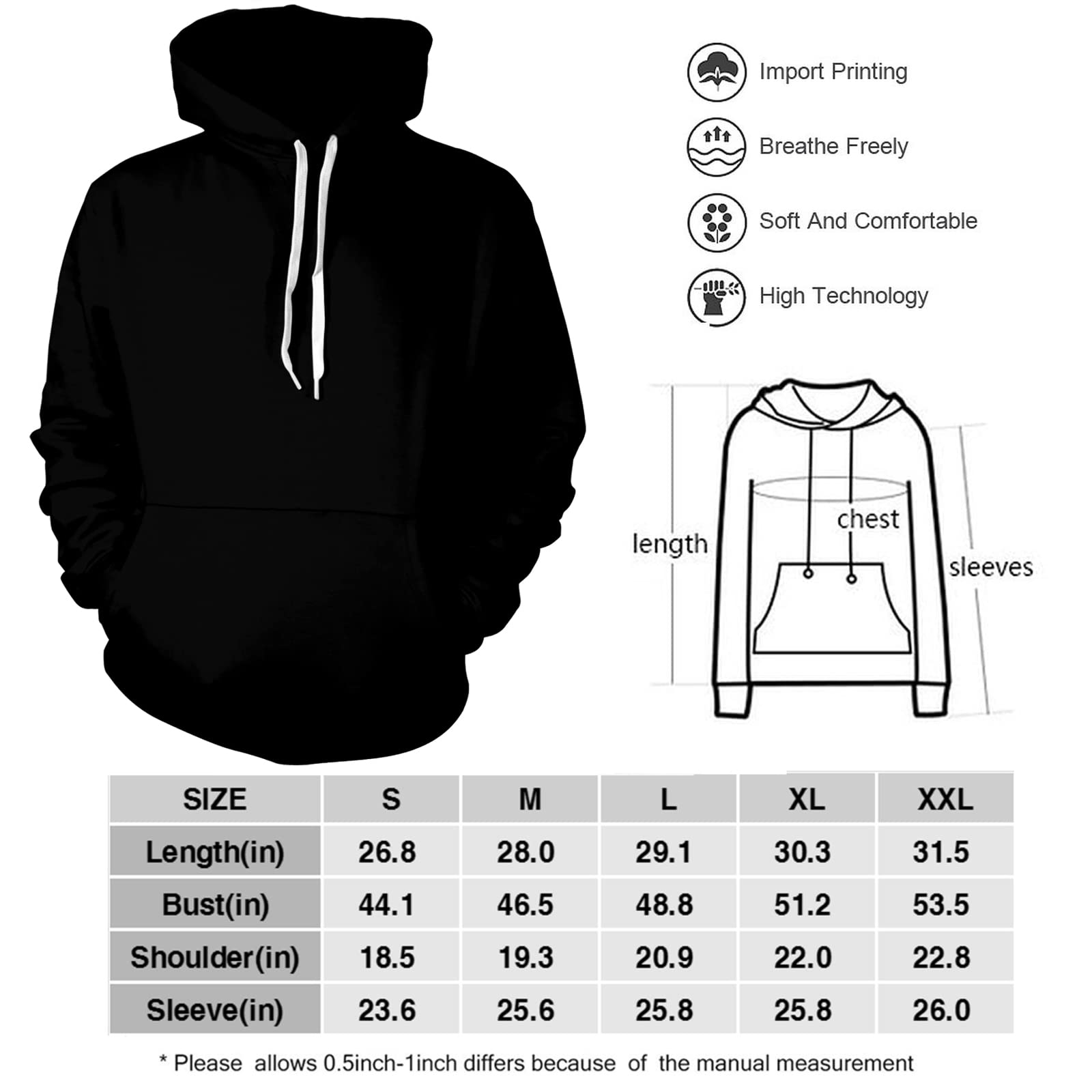 Video Game Pullover Hoodie Battle Royale Cosplay Man/Woman/Teen Loose Fit S