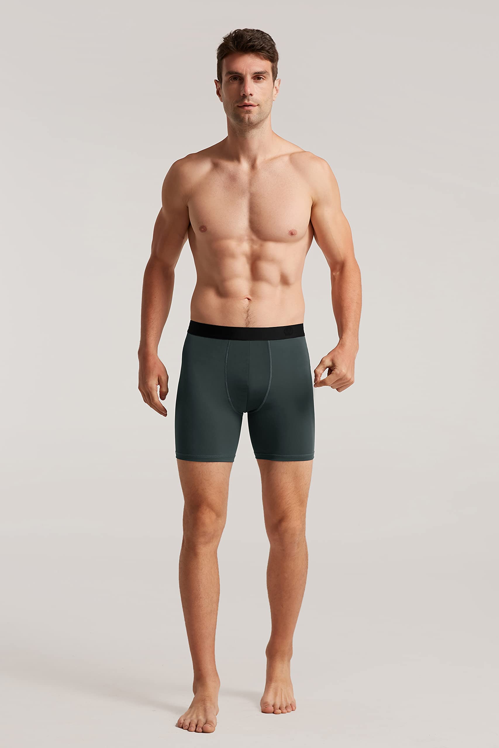 WANDER Mens Sport Underwear 3-Pack for Men Performance 6-inch Athletic Boxer Brief Tights Active Workout Underwear X-Large
