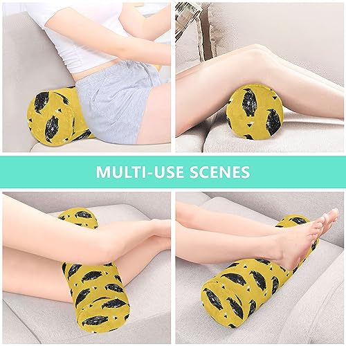 Vnurnrn Penguin Triangles Neck Support Pillow Round Neck Roll Bolster Cylinder Pillow Cervical Pillows Shoulder Pillow for Leg Knee Back Head Support for Bedroom Camp Work Women Men