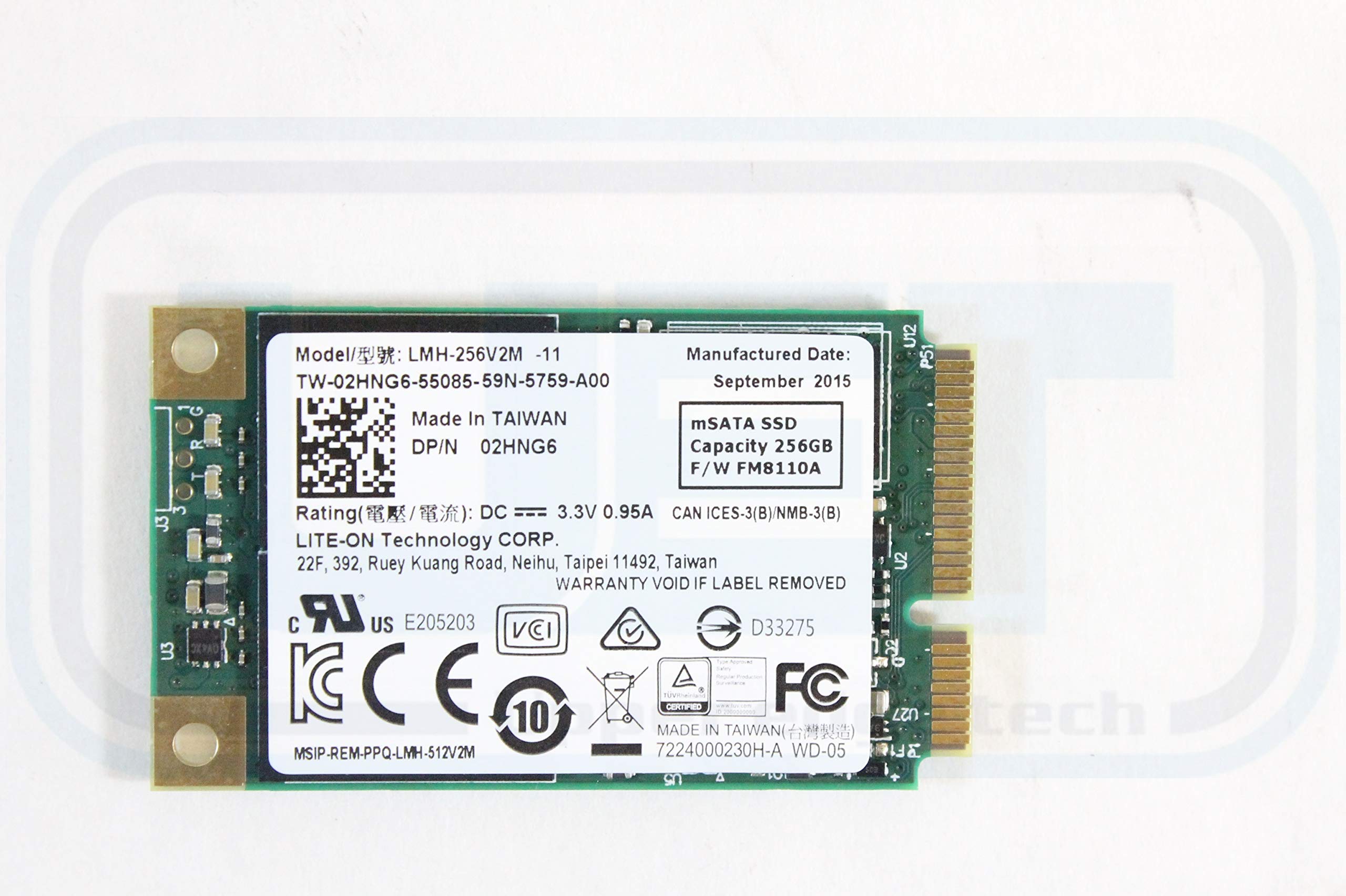 The Nekid Cow 2HNG6 TNC SSDR_256_S3_MCARD_LITEON_V2M Genuine 2HNG6 Laptop SSD 256GB mSATA Tested Warranty