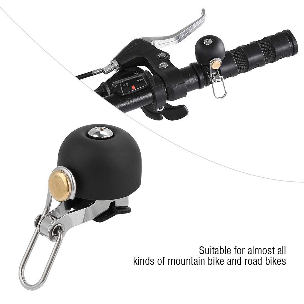 VGEBY1 Bicycle Bell, Durable Bike Handlebar Horn for Mountain & Road Bikes Cycling Loud Sound Alarm Accessory(Black Color)