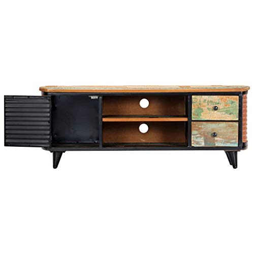 THYUOVAI TV Cabinet,Sideboard Lowboard Media Console Cabinet HiFi Cabinet Tv Table Suitable for Living Room,Bedroom,Closet,Hallway,Foyer,Office 47.2"x11.8"x17.7" Solid Reclaimed Wood