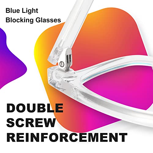 VISOONE Blue Light Blocking Glasses Square with Anti Computer Glare for Gaming Women and Men MONTANA