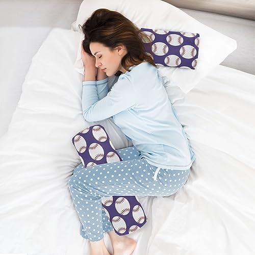 Vnurnrn Sports Baseball Neck Support Pillow Round Neck Roll Bolster Cylinder Pillow Cervical Pillows Back Pillow for Leg Knee Back Head Support for Gifts Camp Study Work