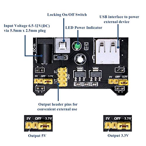 WayinTop Electronics Component Fun Kit w/E-Book, Upgraded Electronic Starter Kit with Breadboard Jumper Wires Kit, PCB Soldering Kit, LEDs & Resisitor Kit for Arduino/for Raspberry pi/ESP32/ESP8266