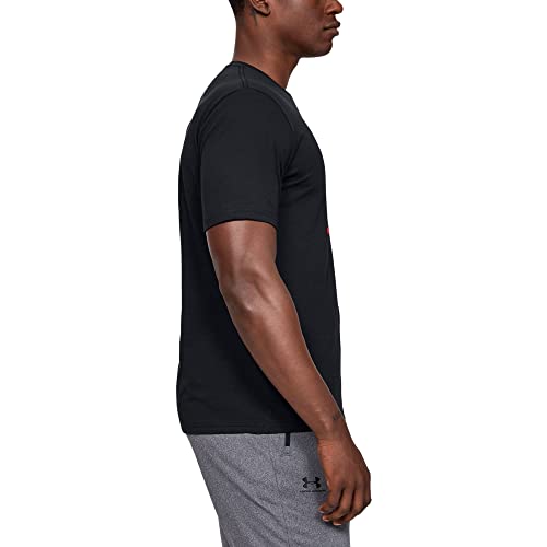 Under Armour Mens Global Foundation Short-Sleeve T-Shirt , Black (001)/Red , Large
