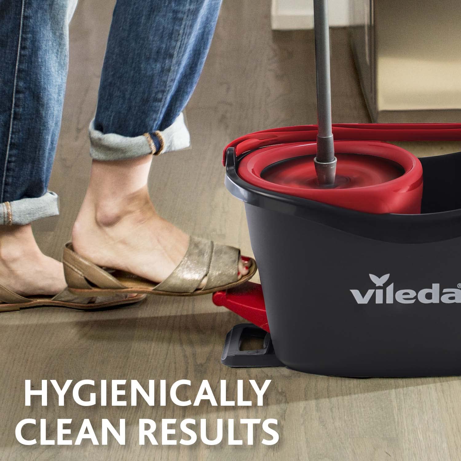 Vileda Turbo 2-in-1 Microfibre Mop Refill Head, 16.5 x 30 x 22 cm, Red