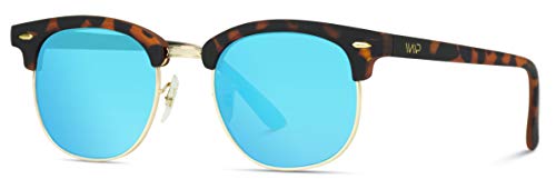 WearMe Pro - Polarized Classic Half Frame Semi Rimless Retro Sunglasses Women Men