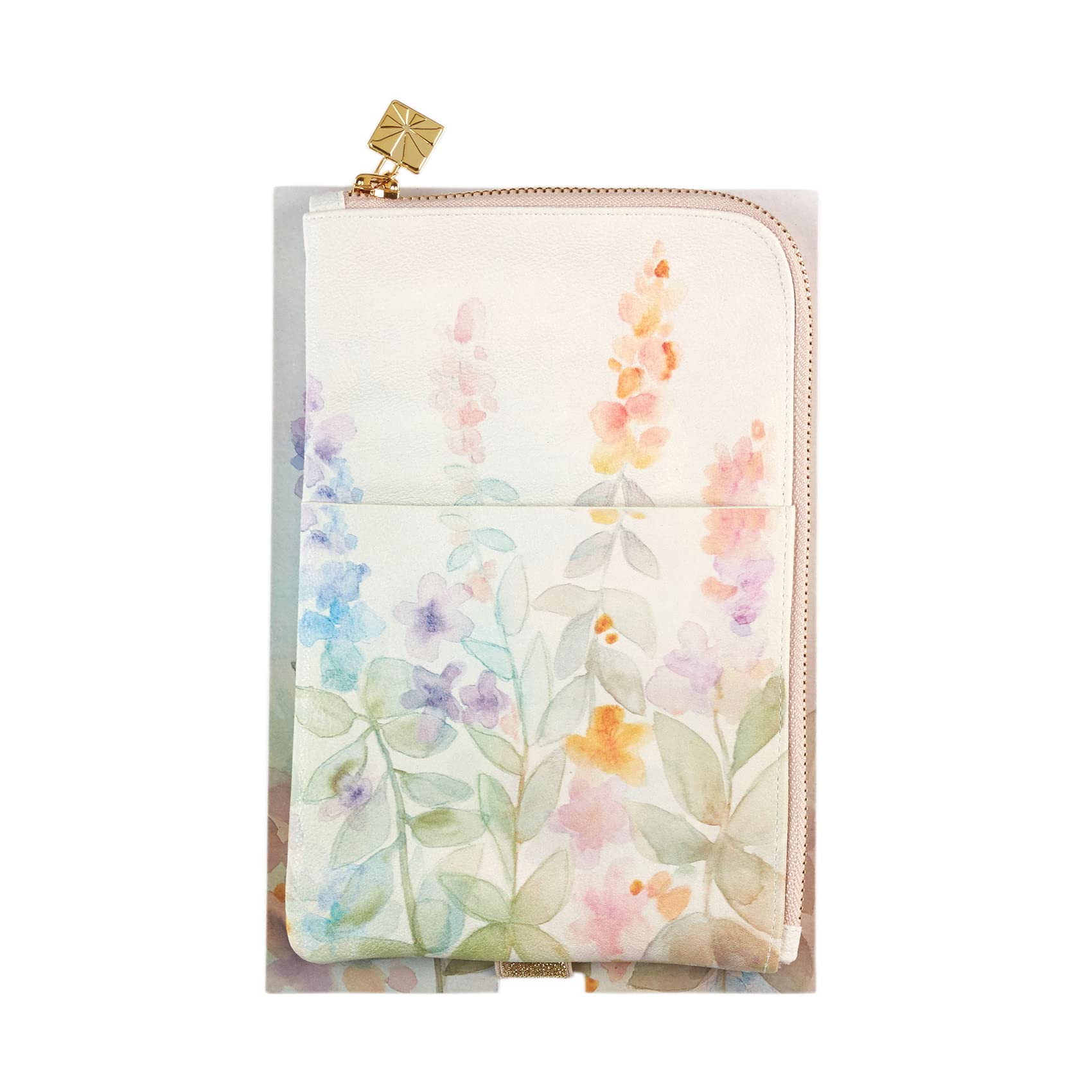 Ultimate Planny Pack - Watercolor Meadow. Planner Accessory Pouch. Inside Pockets & Extended Metal Zipper. Elastic Band to Secure to Planner/Notebook. Vegan Leather Organizer Case by Erin Condren.