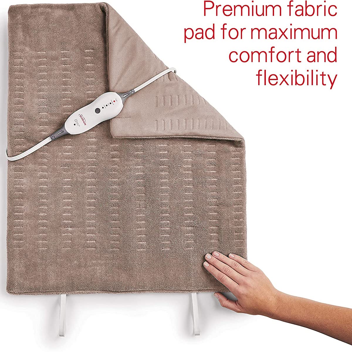 Sunbeam Heating Pad for Back, Neck, and Shoulder Pain Relief with Auto Shut Off, XXL Large 20 x 24", Musk