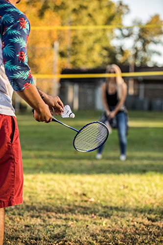 Triumph Premium Badminton Set - Including Net, 4 Steel Rackets and 3 Shuttlecocks