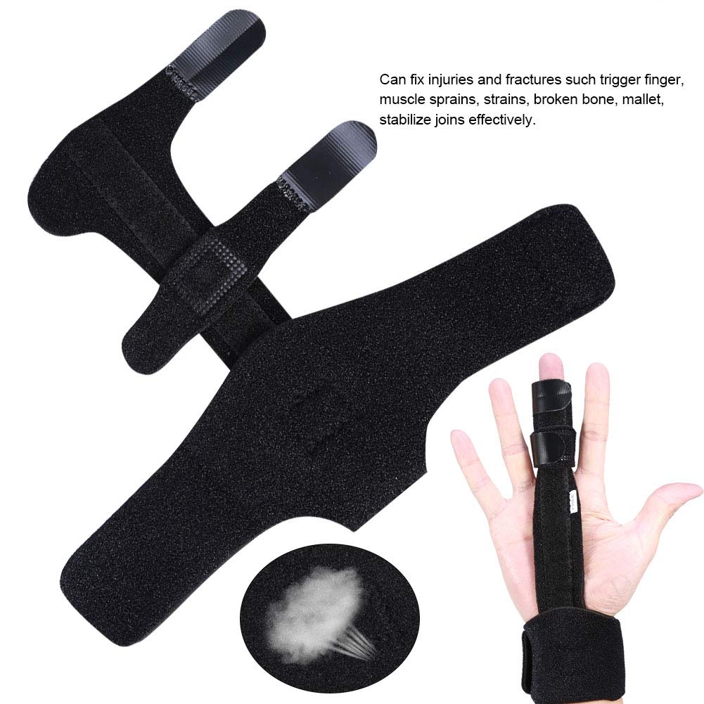 Ymiko Finger Splint, Adjustable Aluminium Finger Splint Hand Support Recovery Brace Protection Injury Aid Tools