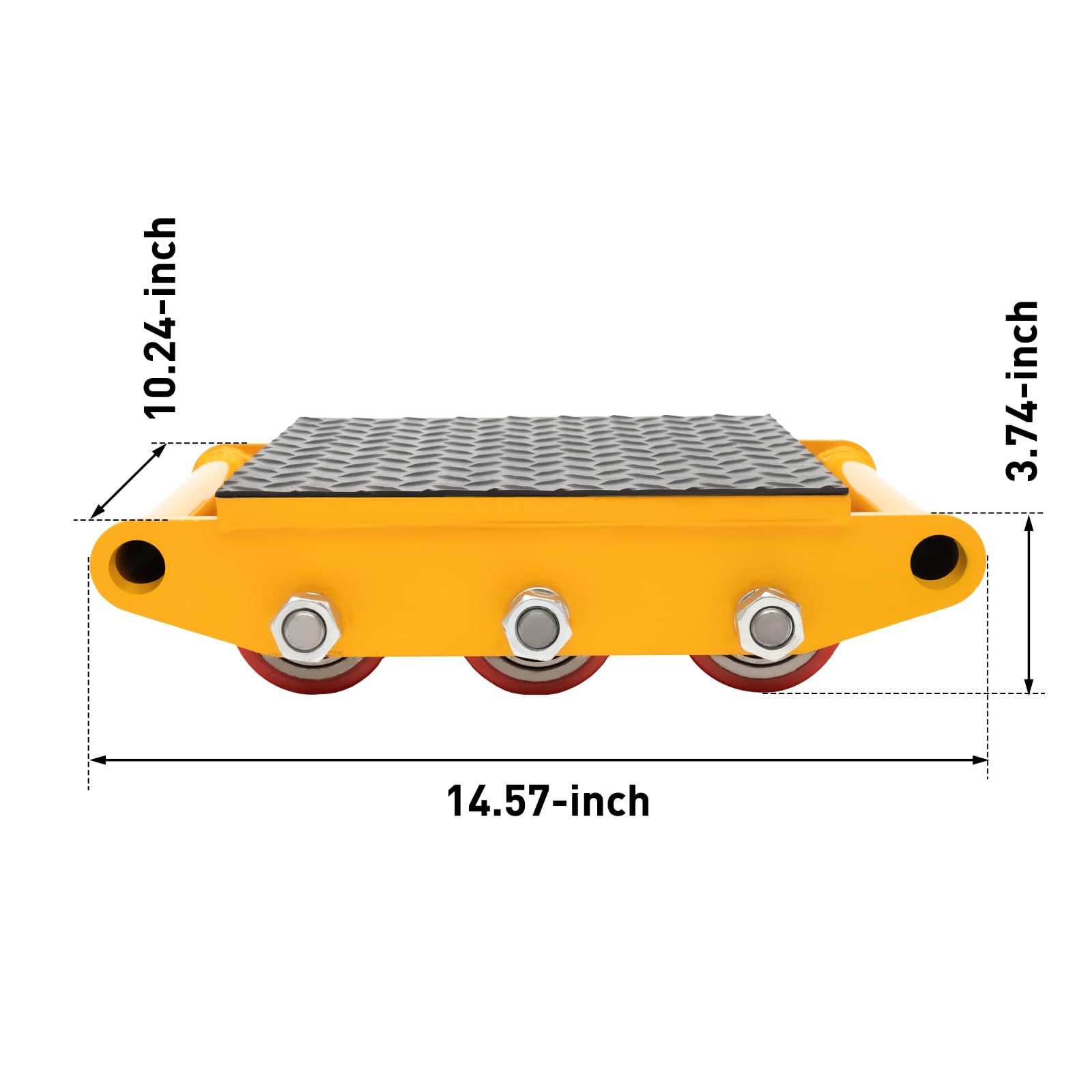 Shipping Trolley 360°Swivel Heavy Duty Machinery Mover Dolly Skate Roll Cart 15T Build to Last Excellent Loading Bearing Capacity High Stability Flexible Quiet Movement Homes Logistics Decoration