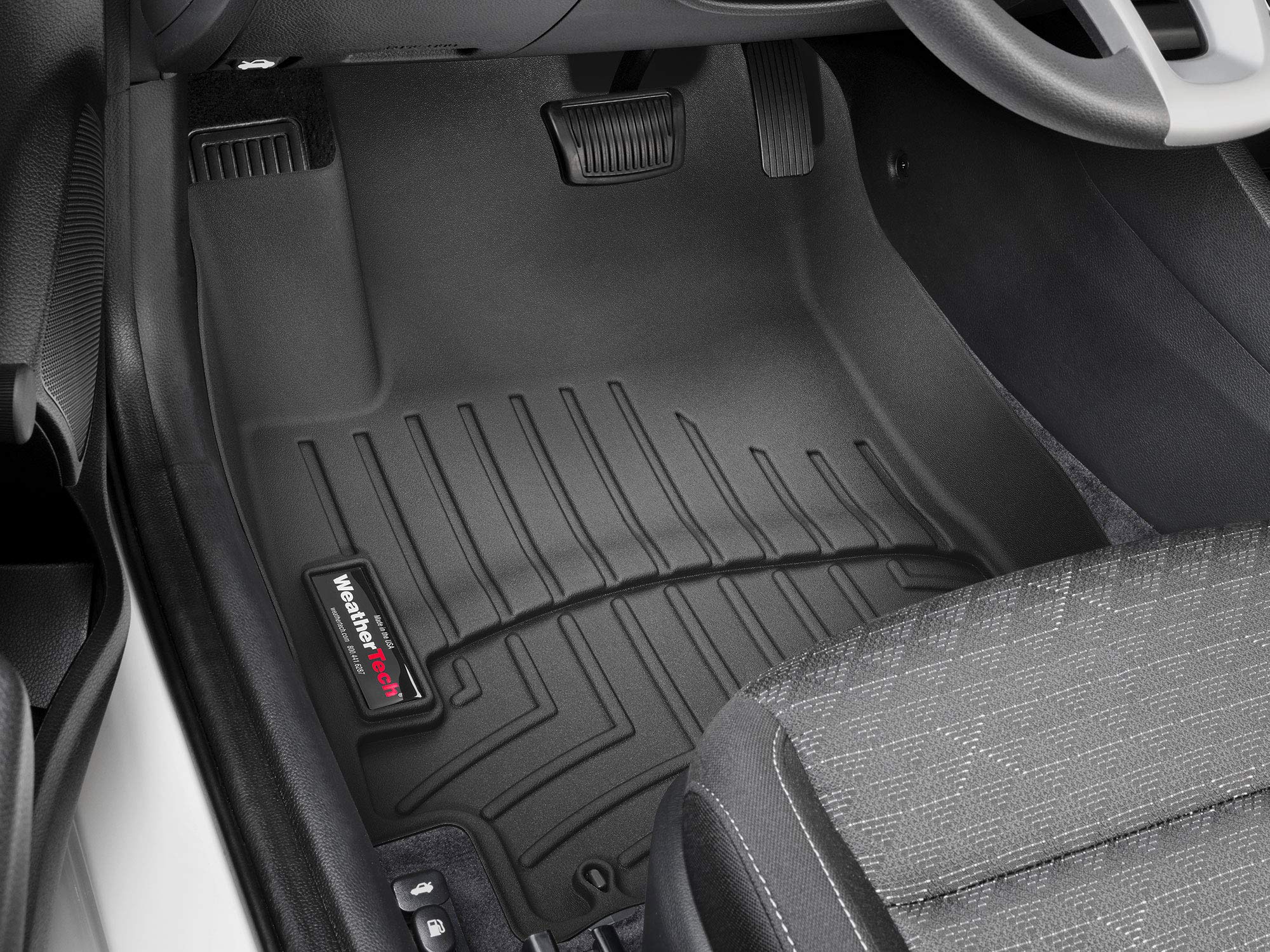 WeatherTech Custom Fit FloorLiners for Kia Rio, Rio 5-Door - 1st Row (4412401), Black