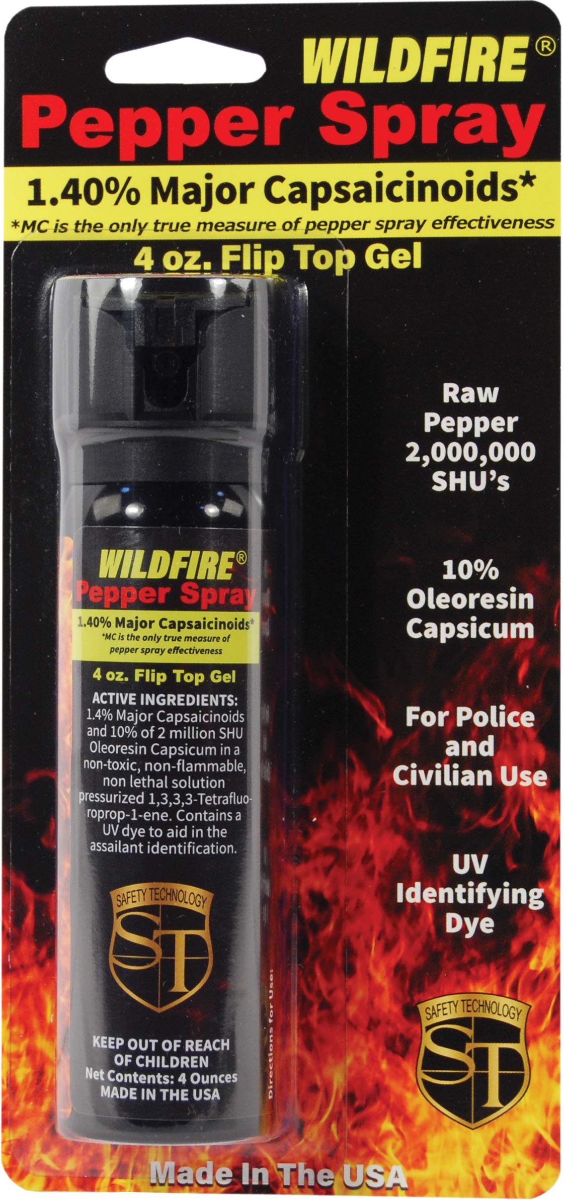 Wildfire Pepper Spray Gel Bundle - Lot of two - (2) Wildfire Pepper Spray Gel Units - 2 oz and 4 oz (1 of each)
