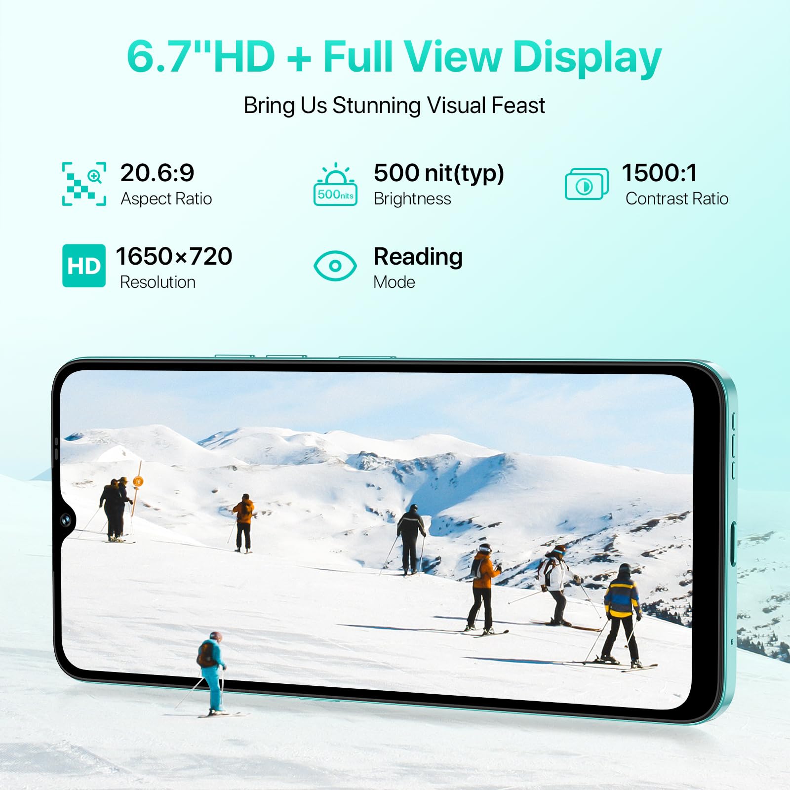 UMIDIGI A15C (8+8GB RAM+128GB ROM) Android 13 NFC Unlocked Cell Phone,48MP Ultra-Clear AI Camera Mobile Phone,5000mAh Battery Smartphone,6.7" HD Full View Display Dual Unlock Phone-Space Gray