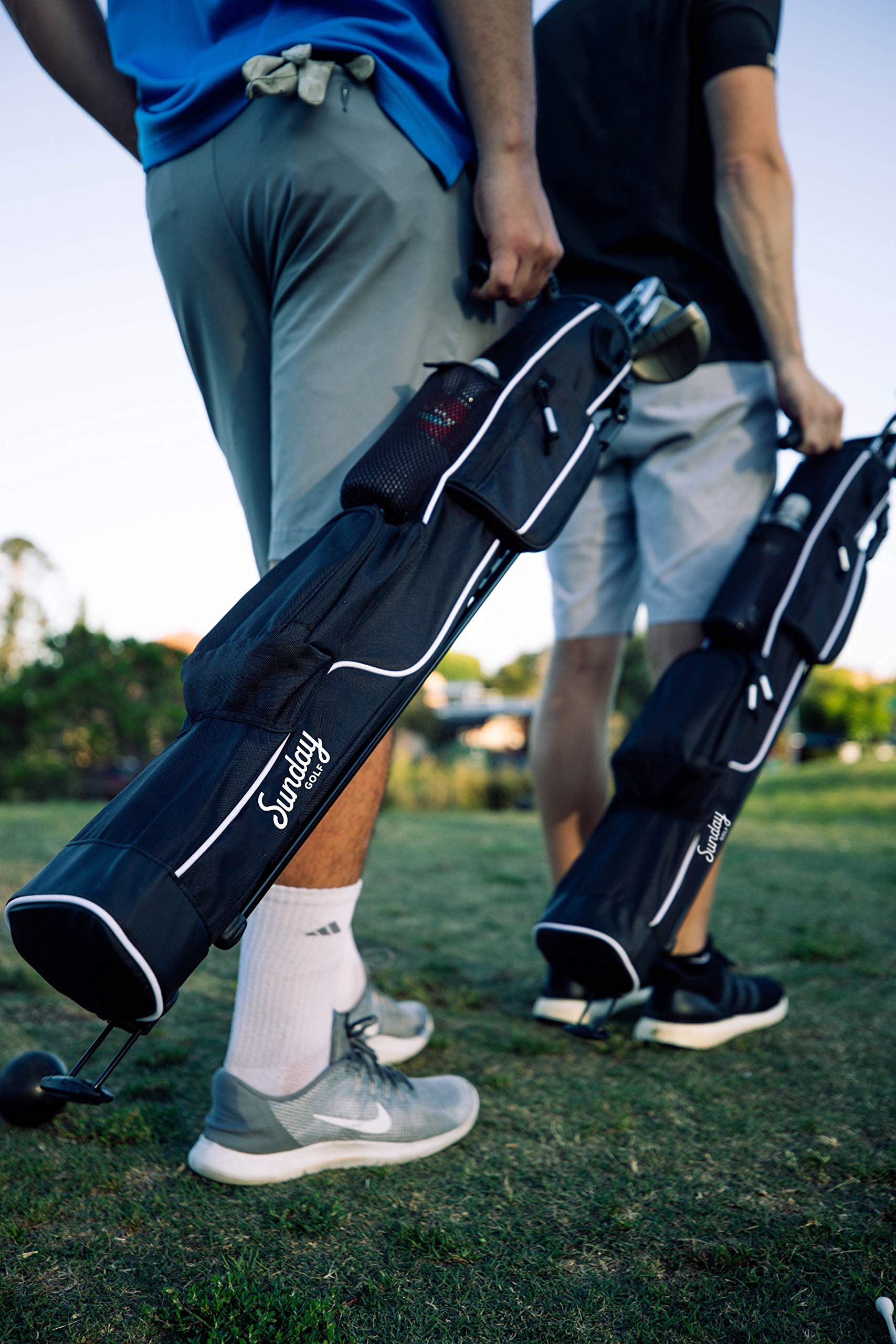 Sunday Golf - Lightweight Sunday Golf Bag with Strap and Stand – Easy to Carry and Durable Pitch n Putt Golf Bag – Golf Stand Bag for The Driving Range, Par 3 and Executive Courses – 31.5 inches Tall…