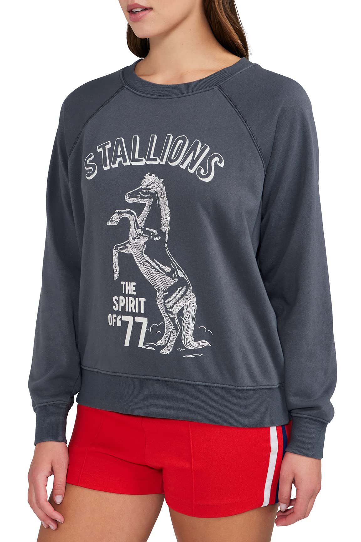 Wildfox Women's Real Thing Sommers Pullover Sweatshirt, P. Black Real, Large