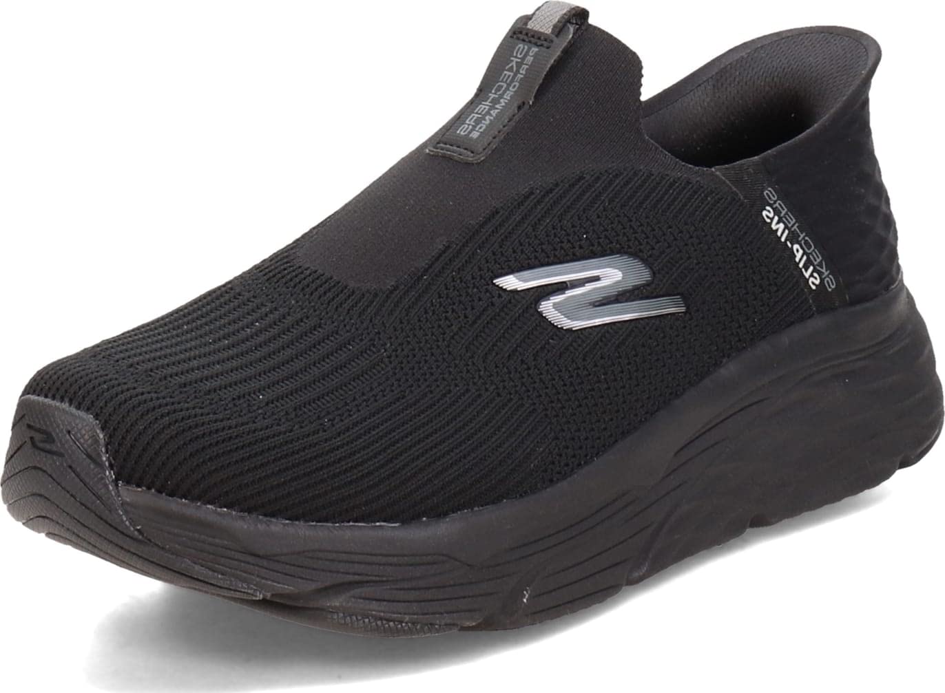 Skechers Men's Max Cushioning Slip-Ins-Athletic Slip-On Running Walking Shoes with Memory Foam Sneaker, Black, 10.5