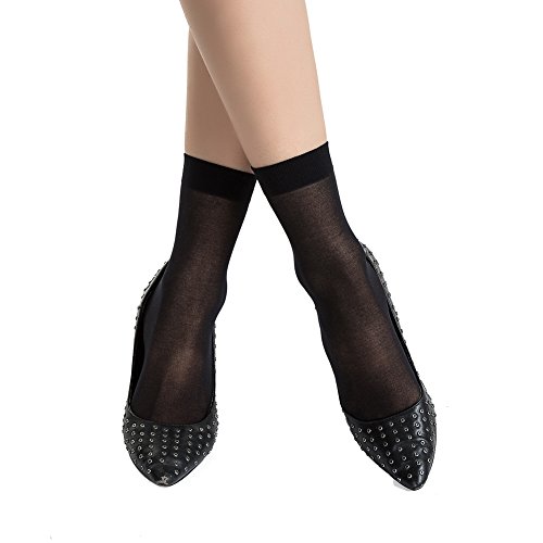 Yilanmy Women's Nylon Ankle High Sheer Socks 12 Pairs