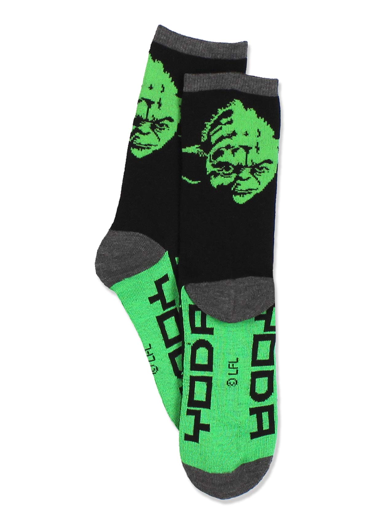 STAR WARS Toddler Boys 3 pack Socks (Shoe: 7-10 (Sock: 4-6), Grey/Multi Crew)