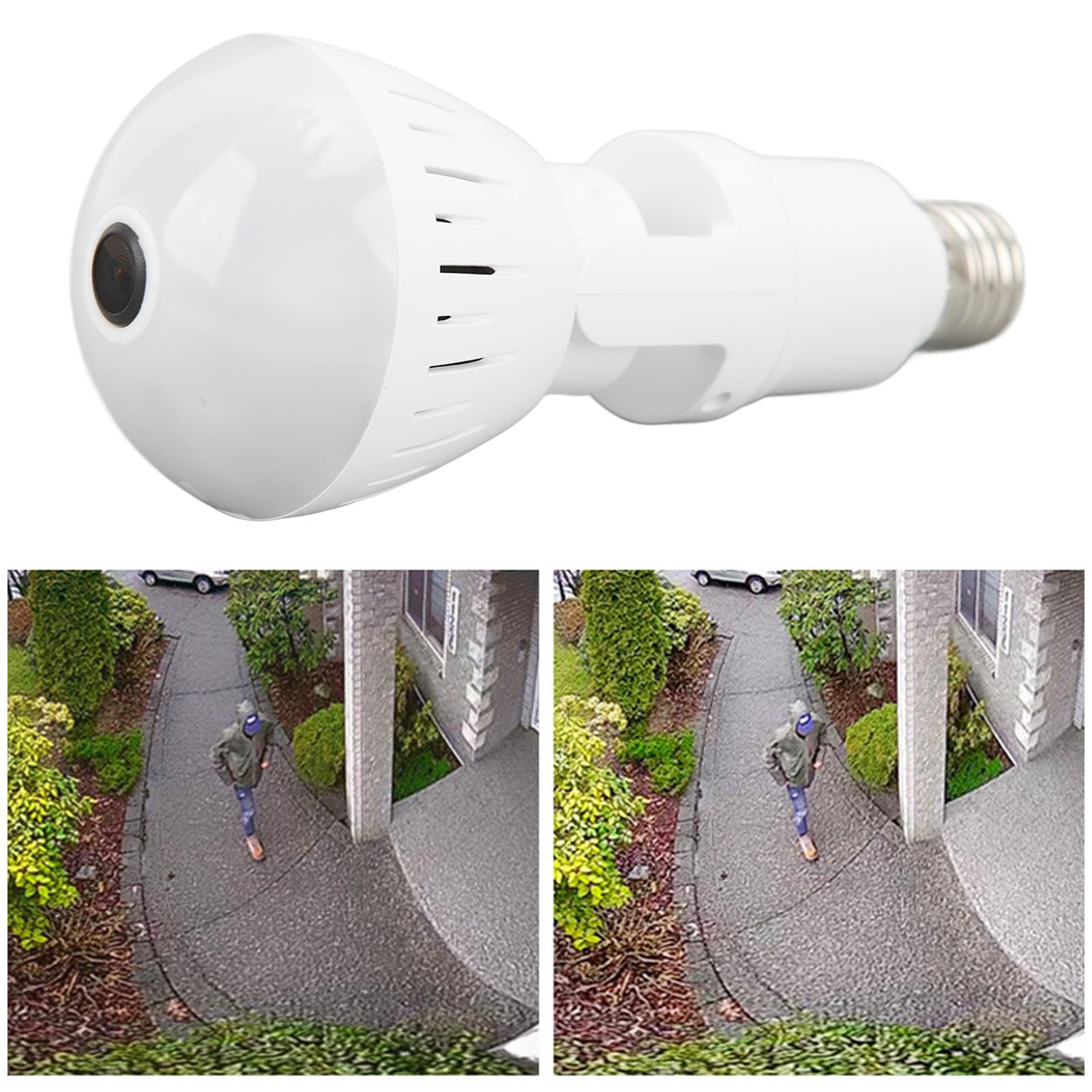 Yoidesu 360 Degree Wireless WiFi Light Bulb Security Camera, HD Night, Mobile Detection, Two Way Call, Easy Installation for V380 Pro
