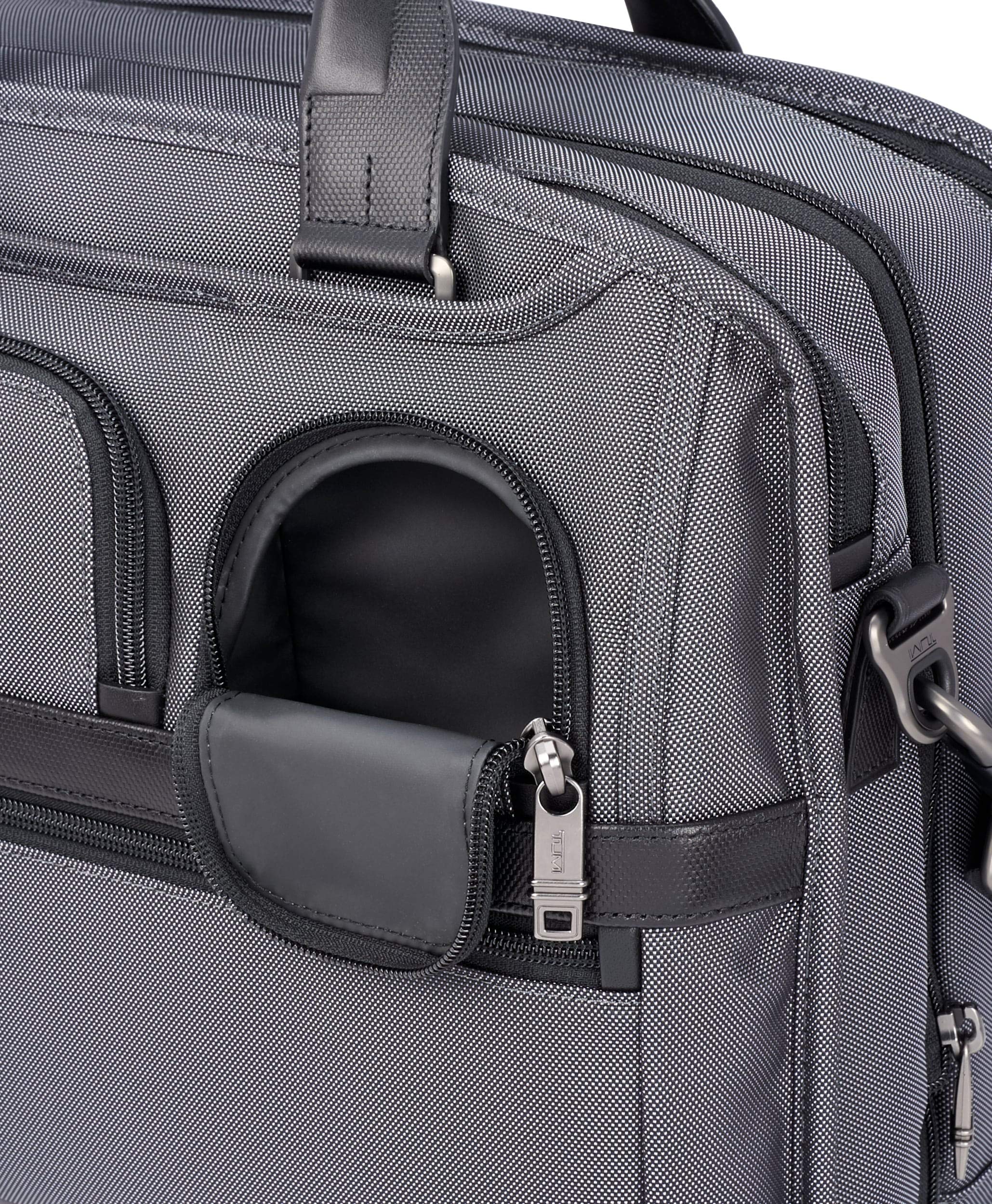 TUMI - Alpha 2 Expandable Organizer Laptop Brief Briefcase - 15 Inch Computer Bag for Men and Women - Pewter